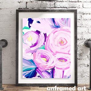 Wall Art Modern Fashion Flower Print Glam Modern Art Poster Print Designer Brand