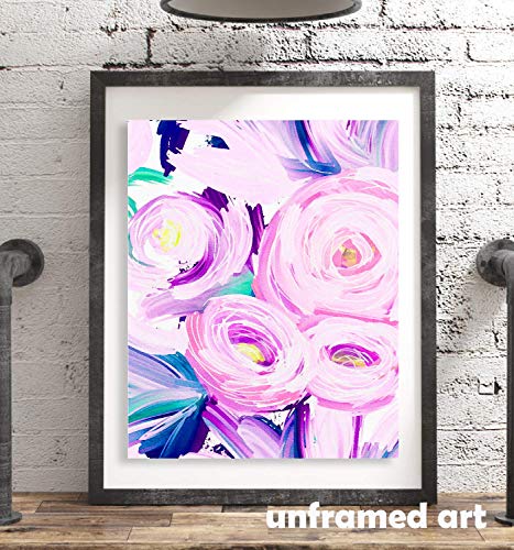 Wall Art Modern Fashion Flower Print Glam Modern Art Poster Print Designer Brand