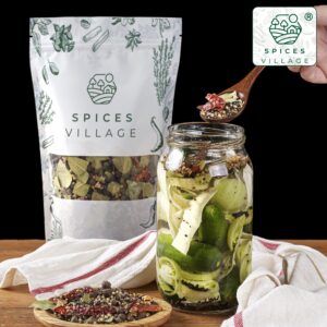 SPICES VILLAGE Pickling Spices [ 6.5oz ] - All Natural Fresh Dried Spices Mix for Pickles, Canning, and Corn Beef, Pickling Seasoning Blend Kit - Kosher, Gluten Free, Non GMO, Resealable Bulk Bag