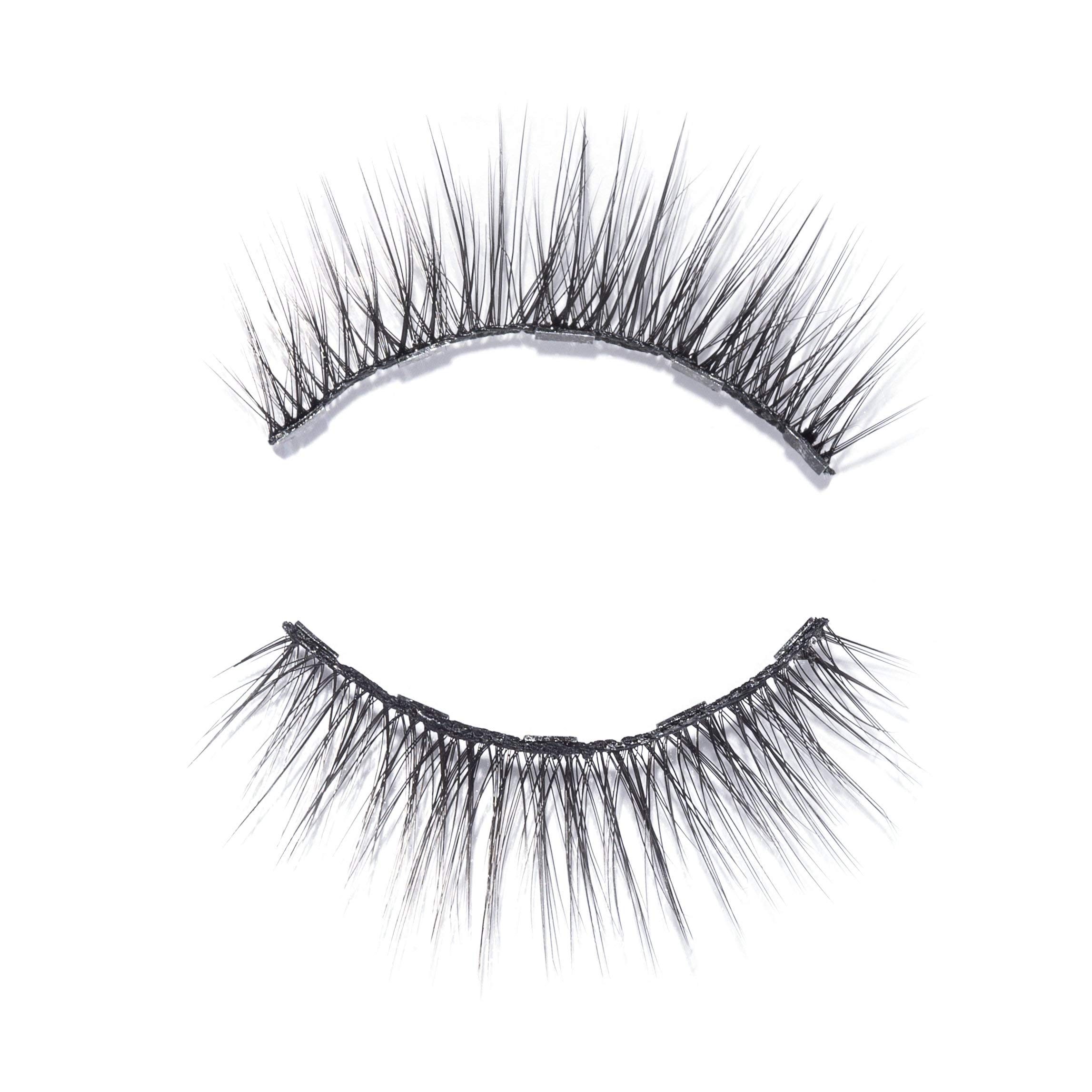 MoxieLash Magnetic Eyelashes - Classy | Reusable Magnetic Lashes, No Glue or Alcohol, Natural Wispy Look - Add Subtle Volume & Length, Professional Faux False Eyelashes - Silk - 1 Pair