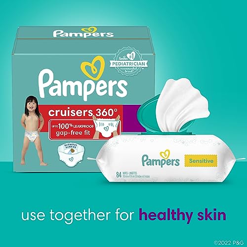 Pampers Cruisers 360 Diapers - Size 6, 48 Count, Pull-On Disposable Baby Diapers, Gap-Free Fit