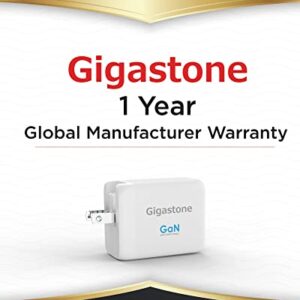 Gigastone 65W USB C Charger GaN Power Pro PPS Multiple Port Intelligent Power Allocation, Compact Foldable Plug Travel, Full Speed GaN Charger MacBook Air/Pro Dell XPS iPad iPhone 15/14 Galaxy S23