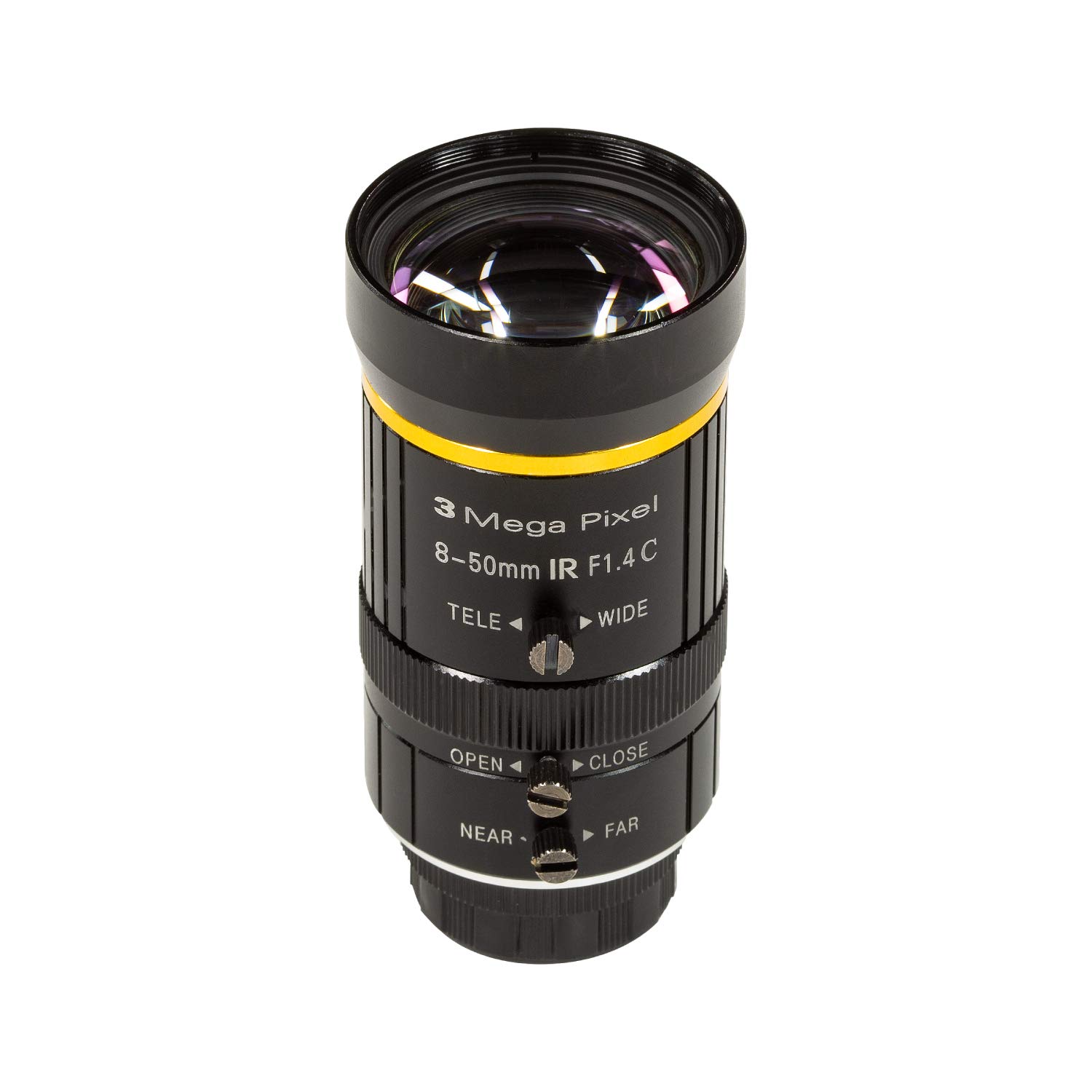 Arducam 8-50mm C-Mount Zoom Lens for IMX477 Raspberry Pi HQ Camera, with C-CS Adapter, Industrial Telescope Lens