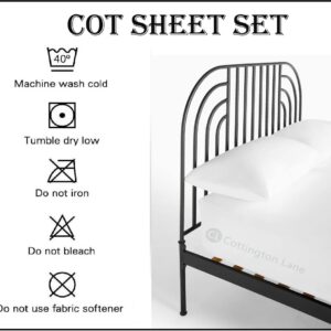 Cot Sheets 30x80 Set Cotton-Cot Sheets 30" x 80" Fitted Cot Sheet Perfect for Narrow Twin, Rv Bunk, Camping Cot, Guest Bed Replacement-Sheets for Cot Bunk Bed-Cot Size Mattress Sheets(White Solid)