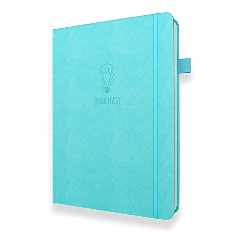 Daily Planner & hourly planner - Use this day planner to schedule your to do list - Undated 2024 weekly planner, habit tracker & organizer - LUX Productivity Classic Undated Planner (Sky Blue)