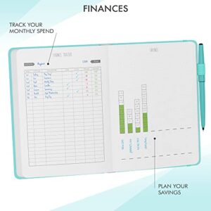 Daily Planner & hourly planner - Use this day planner to schedule your to do list - Undated 2024 weekly planner, habit tracker & organizer - LUX Productivity Classic Undated Planner (Sky Blue)