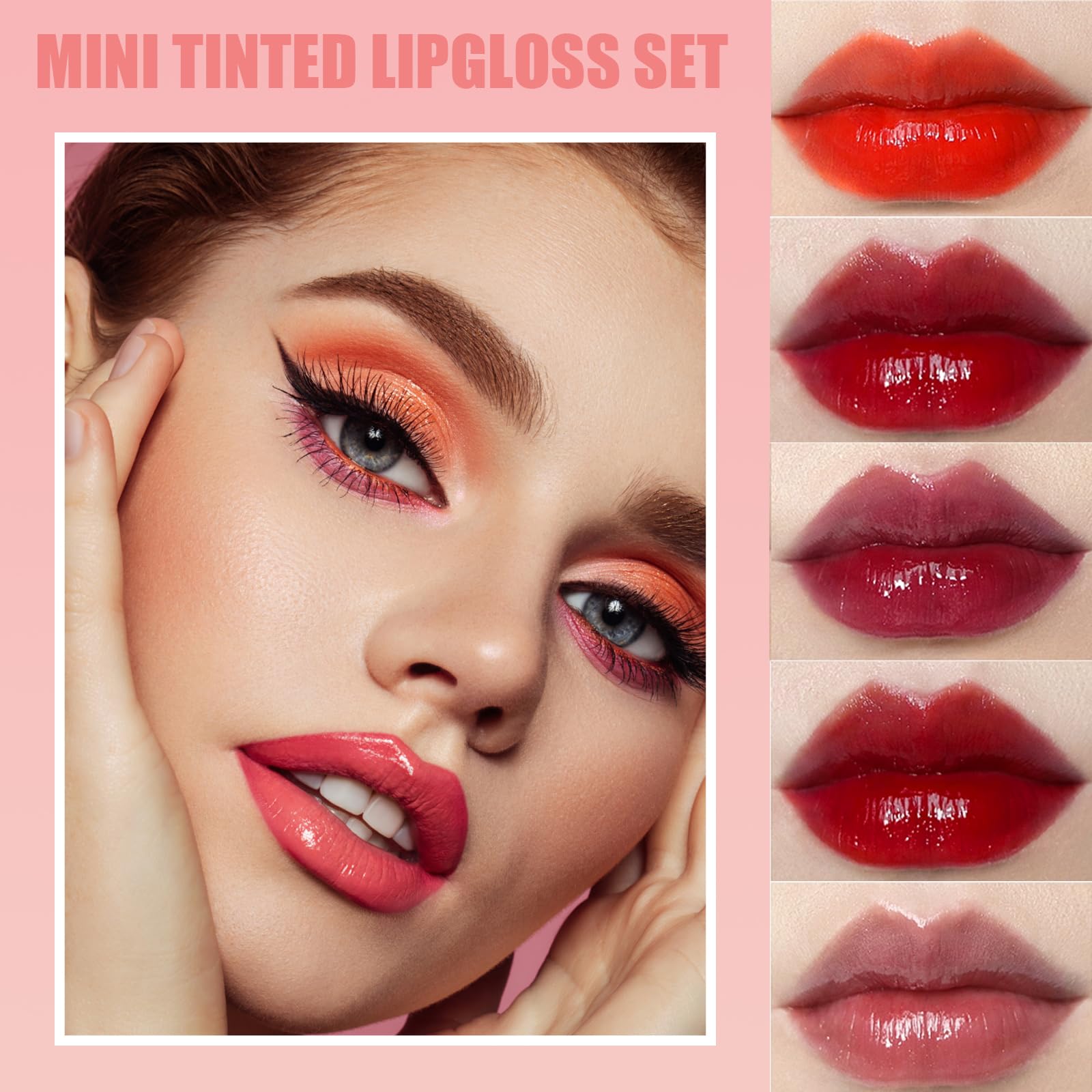 10 Colors Lip Stain Long Lasting Waterproof, Tinted Cheek & Lip Stain, Korean Lip Tint, tinta para labios, Mini Liquid Lipstick Set