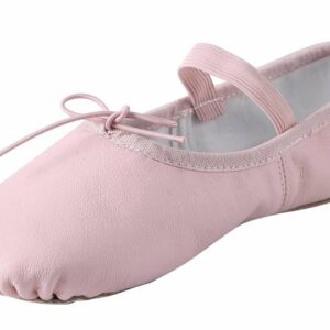 Linodes Genuine Leather Ballet Shoes/Ballet Slippers/Dance Shoes for Women and Girls-Pink-8M