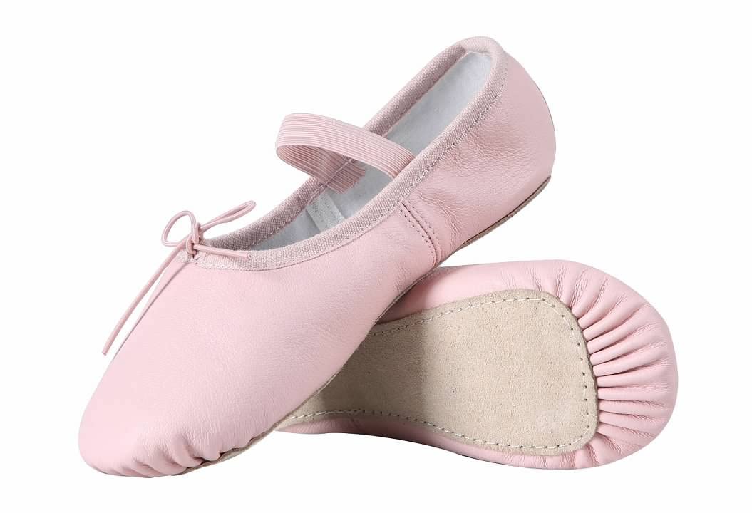 Linodes Genuine Leather Ballet Shoes/Ballet Slippers/Dance Shoes for Women and Girls-Pink-8M