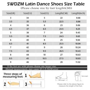 SWDZM Men&Women Ballroom Dance Shoes Lace-up Closed Toe Latin Modern Performance Dance Practice Teaching Shoes,MF2805,Heel-1.38'',Black, 7.5 US