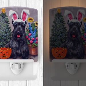 Caroline's Treasures PPP3138CNL Scottish Terrier Scottie for All Seasons Ceramic Night Light Compact, UL-Certified, Ideal for Bedroom, Bathroom, Nursery, Hallway, Kitchen, 6x4x3, Multicolor