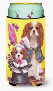 caroline's treasures ppp3065tbc cavalier spaniel easter magic tall boy hugger can cooler sleeve hugger machine washable drink sleeve hugger collapsible insulator beverage insulated holder