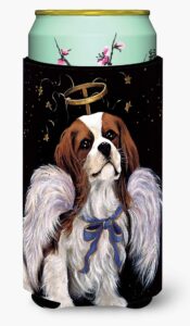 caroline's treasures ppp3063tbc cavalier spaniel christmas angel tall boy hugger can cooler sleeve hugger machine washable drink sleeve hugger collapsible insulator beverage insulated holder