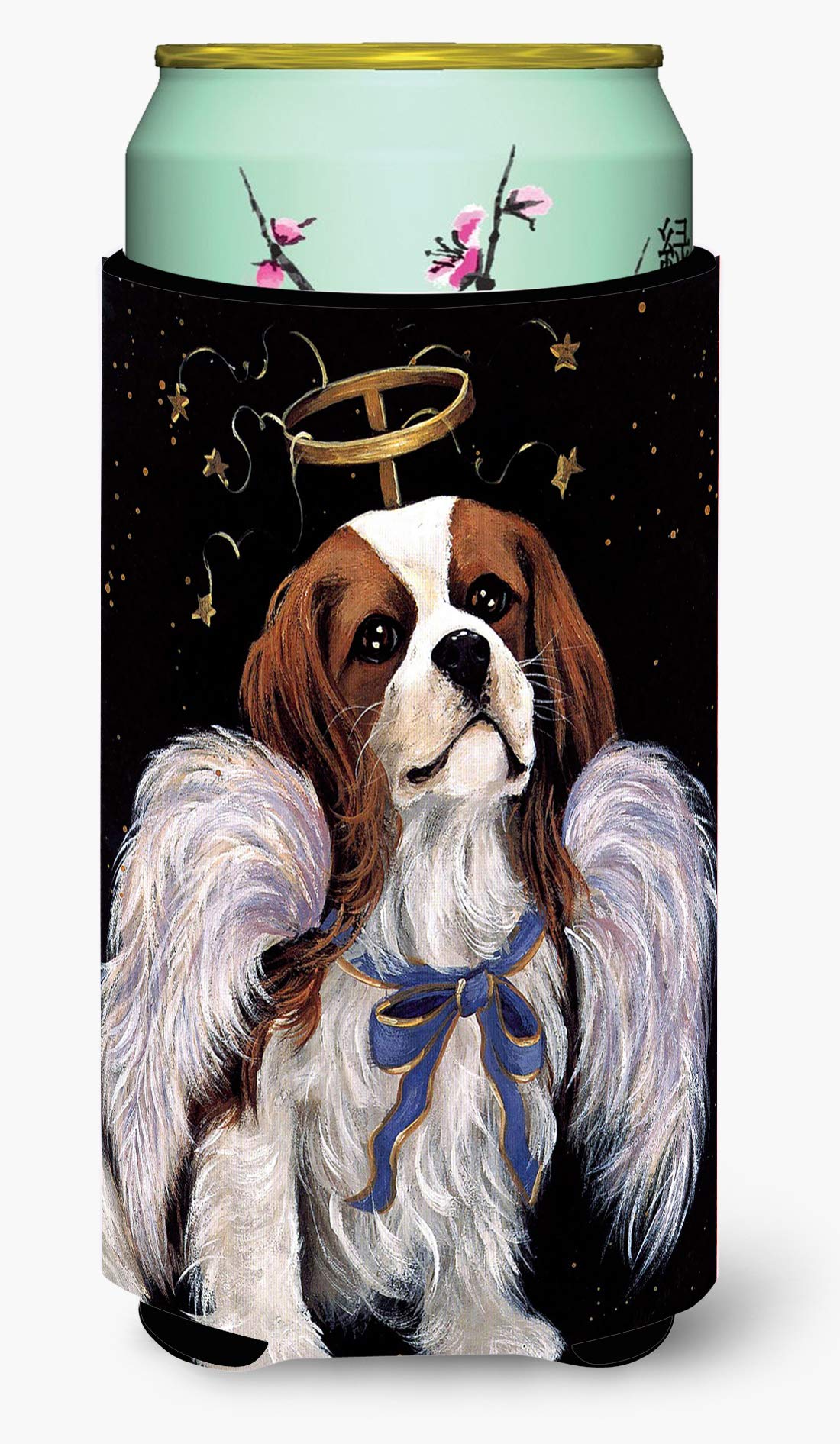 Caroline's Treasures PPP3063TBC Cavalier Spaniel Christmas Angel Tall Boy Hugger Can Cooler Sleeve Hugger Machine Washable Drink Sleeve Hugger Collapsible Insulator Beverage Insulated Holder