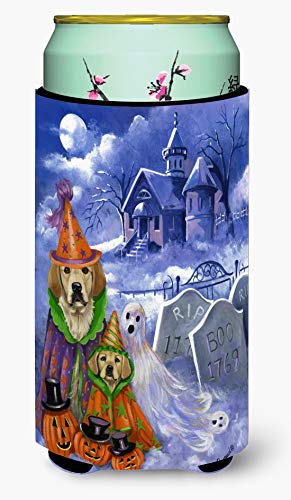 Caroline's Treasures PPP3102TBC Golden Retriever Halloween Tall Boy Hugger Can Cooler Sleeve Hugger Machine Washable Drink Sleeve Hugger Collapsible Insulator Beverage Insulated Holder