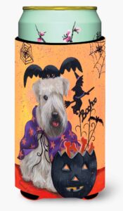 caroline's treasures ppp3136tbc wheaten terrier halloween tall boy hugger can cooler sleeve hugger machine washable drink sleeve hugger collapsible insulator beverage insulated holder