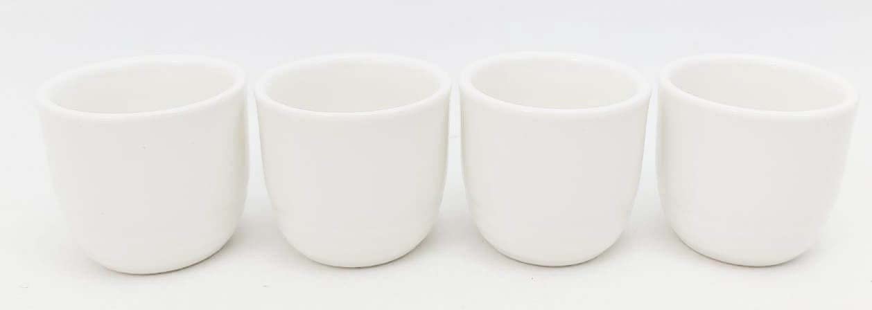 JapanBargain 2724, Sake Cups Set Japanese Porcelain Wine Saki Cup Small Tea Cup Microwave and Dishwasher Safe, White Color, 12 Cups