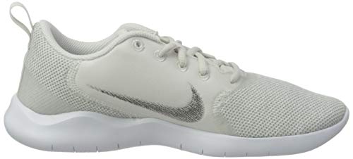 Nike Women's WMNS Flex Experience RN 10 Running Shoe, White MTLC Silver Platinum Tint Lt Smoke Grey, 6.5