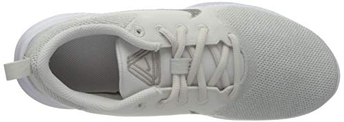 Nike Women's WMNS Flex Experience RN 10 Running Shoe, White MTLC Silver Platinum Tint Lt Smoke Grey, 6.5