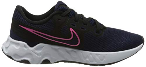 Nike Women's WMNS Renew Ride 2 Running Shoe, Blackened Blue Sunset Pulse Black Cyber, 7.5 us