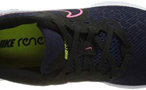 Nike Women's WMNS Renew Ride 2 Running Shoe, Blackened Blue Sunset Pulse Black Cyber, 7.5 us