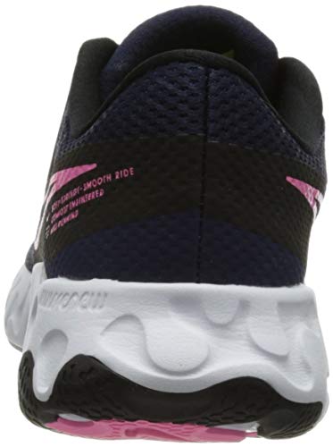 Nike Women's WMNS Renew Ride 2 Running Shoe, Blackened Blue Sunset Pulse Black Cyber, 7.5 us