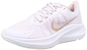 nike women's running shoe, lt violet mtlc red bronze champagne white, 6