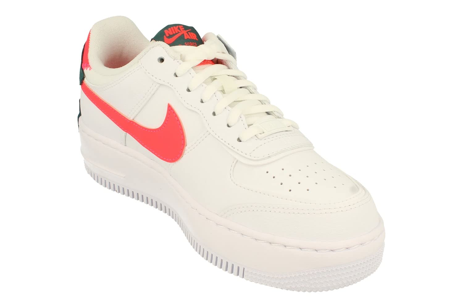 Nike Womens Air Force 1 Shadow White Red DB3902-100 (Numeric_7)