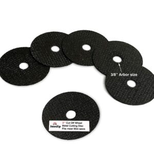 JOUNJIP 2" Inch Cut Off Wheel Metal Cutting Discs -fits Most Mini Miter Cut Off Saw, Chop Saw, and Benchtop Saws with 3/8" Arbor -2" x 1/16" x 3/8" (6-Pack)