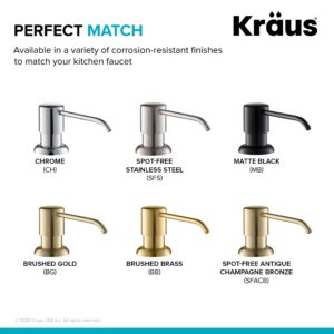 KRAUS Boden Kitchen Soap and Lotion Dispenser in Brushed Brass, KSD-53BB