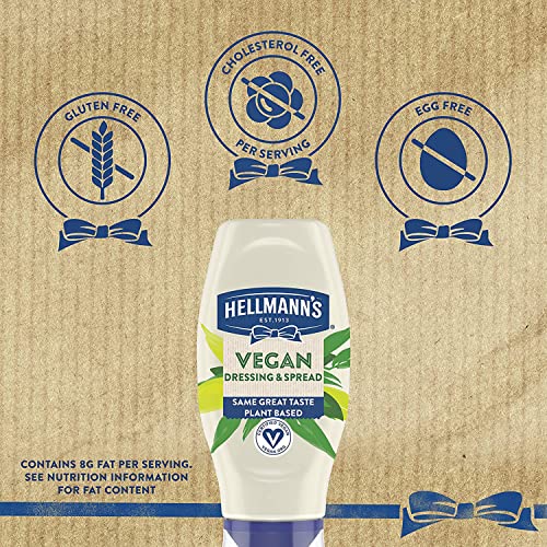 Hellmann's Vegan Dressing and Spread Vegan 3 Ct for a Rich, Creamy Plant-Based Alternative to Mayo Same Great Taste, Plant Based, Free From Eggs 11.5 oz