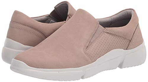 Rockport Women's R-Evolution Perf Gore Slip On Walking Shoe, Dove Washable, 5