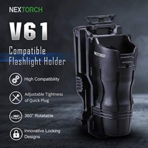 NEXTORCH Tactical Flashlight Holster 360 Rotation Compatible Holder for 26mm-29mm Diameter Small Size Flashlight (V61)