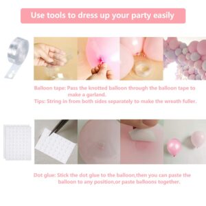 120Pcs Pink and Gold Balloons Garland Kit, Gold Confetti Balloons Pink and White Party Balloons for Birthday Mother's Day Baby Shower Wedding Party Decorations