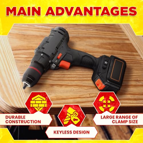 Keyless Drill Chuck for Impact Drill - 1/2-20unf Mount 2~13mm Hand Drill Accessories Clamping Force Quick Change Chuck Adapter - Hand Held Drill Chuck Replacement Keyless Chuck for Multi Purpose