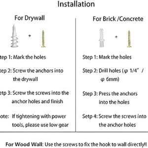 Ceiling Hooks for Hanging Plants - Metal Heavy Duty Wall Mounted Hangers for Hanging Bird Feeders, Planters, Wind Chimes, Include Professional Drywall Anchors (3-Pack) (Gold)