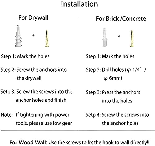 Ceiling Hooks for Hanging Plants - Metal Heavy Duty Wall Mounted Hangers for Hanging Bird Feeders, Planters, Wind Chimes, Include Professional Drywall Anchors (3-Pack) (Gold)