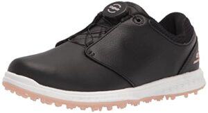 skechers women's go elite 3 twist golf shoe, black, 9