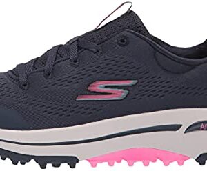 Skechers Women's Go Arch Fit Golf Shoe, Navy/Pink, 9