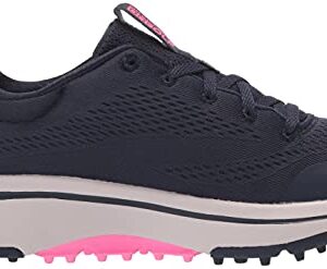 Skechers Women's Go Arch Fit Golf Shoe, Navy/Pink, 9