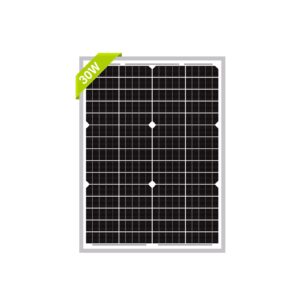 newpowa 30w 24v solar panel high-efficiency monocrystalline 24v pv module designed for 24v off grid system, charge your 24v battery of rv, boat, camper, trailer, gate opener