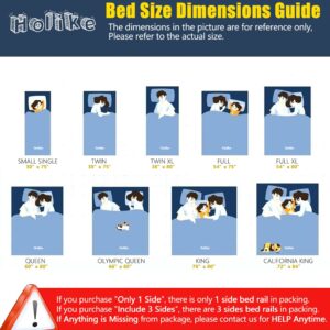 Holike Bed Rails for Toddlers - 60 inch 70 inch 80 inch Extra Long Baby Bed Rail Guard (3 Sides: Perfect for King Bed,Include 3 Sides)