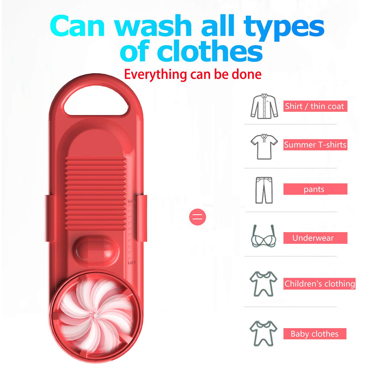 Portable Washing Machine for Camping and RVs - Mini Washer - Easy to Use with Bucket - Suitable for Travel & Outdoors