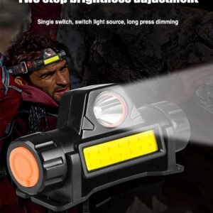 MyToolGift 2 Packs LED Headlamps, Portable, Long Range, Rechargeable, High Lumen, Battery Powered