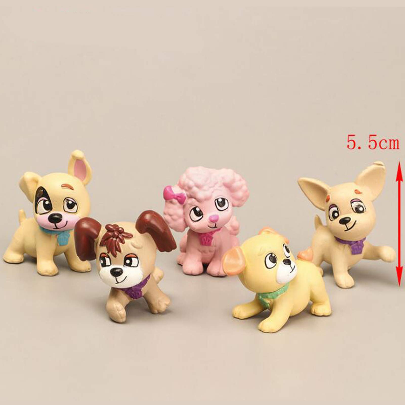 Dog Figurines Playset, 9 Pcs Realistic Detailed Puppy Figures Fairy Garden Miniature Dog Figurines Collection Playset Cake Toppers Christmas Birthday Gift