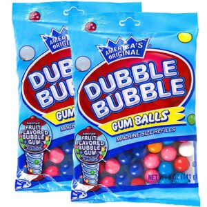 fruit flavored gum balls, machine size refills, kosher certified parve, 5oz bag (2-pack)