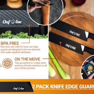 Chef Sac Chef Knife Roll Bag Case with 2-Pack Knife Guards (8.5") Included