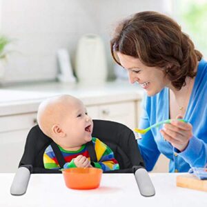 Hook On Chair, VEEYOO Clip On High Chair Folding Fast Table Chair with Storage Bag, Portable Baby Feeding Seat Attach to Table for Home and Travel