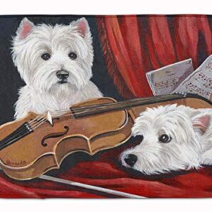 Caroline's Treasures Westie Fiddlers Machine Washable Memory Foam Mat doormats, Multicolor