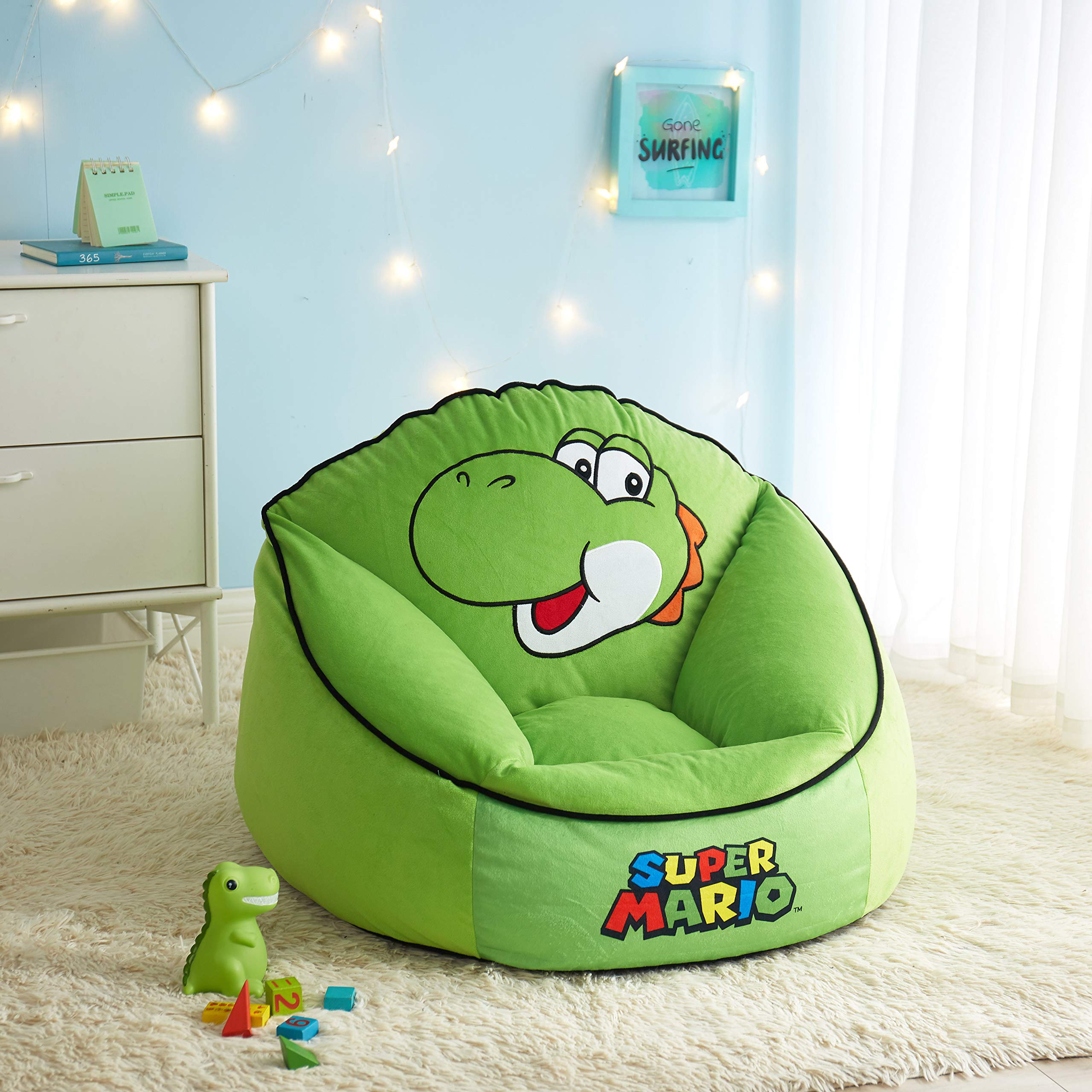 Idea Nuova, Inc. Nintendo Super Mario Yoshi Micromink Bean Bag Chair